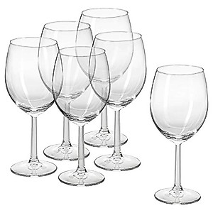 Ike 004.730.23 Set of 6 Svalka Wine Glasses, 15 ounces, 44 cl; Clear Glass; 20cm High