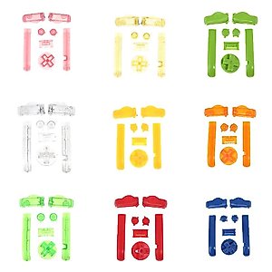 Plastic Keypads L R A B Buttons Buttons for GBA Game Boy Advance On Off Button D-Pad (Red)