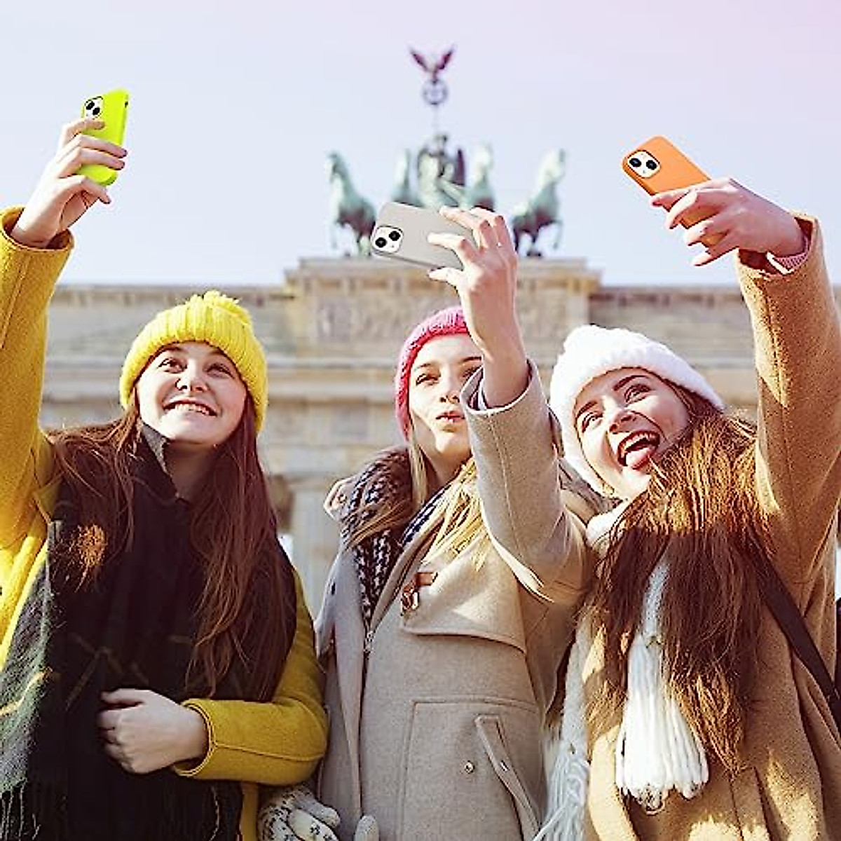 AOTESIER Shockproof Designed for iPhone 13 Mini Case, Liquid Silicone Phone Case with [Soft Anti-Scratch Microfiber Lining] Full Body Drop Protection 5.4 inch Slim Thin Cover, Ice Pink