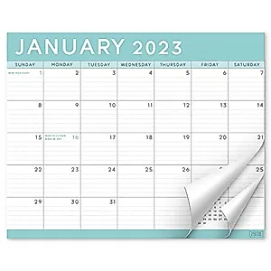S&O Teal Magnetic Fridge Calendar from Jan 2023-Jun 2024 - Tear-Off Refrigerator Calendar to Track Events & Appointments - 18 Month Magnetic Calendar for Fridge for Easy Planning-8"x10" in.