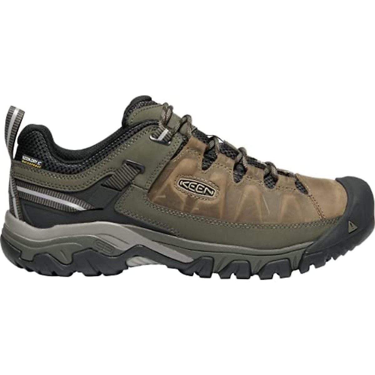 KEEN Men's Targhee 3 Low Height Waterproof Hiking Shoes, Bungee Cord/Black, 9