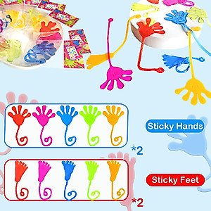 Leetous Sticky Hands & Feet Party Favors for Kids (20 PCS), Goodie Bags Stuffers Fillers for Boys Girls, Preschool Kindergarten Graduation End of the Year School Classroom Students Prizes Toys Gifts