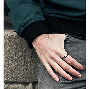 TIGRADE Titanium Rings 4MM 6MM 8MM 10MM Wedding Band in Comfort Fit Matte for Men Women, Silver, 6MM, Size 10