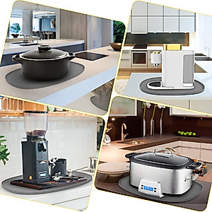 Heat Resistant Mat for 6-8 Quart Slow Cooker, Kitchen Heat Resistant Silicone Trivet，Oval Thickened Silicone Non Slip Heat Resistant Mat