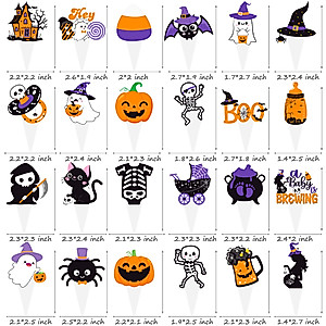 48Pcs Hallooween Cupcake Toppers A Baby is Brewing Cupcake Toppers Halloween Baby Shower Cake Decorations Ghost Pumpkin Cupcake Picks for Happy Hallowwen Boo Baby Shower Birthday Party Supplies