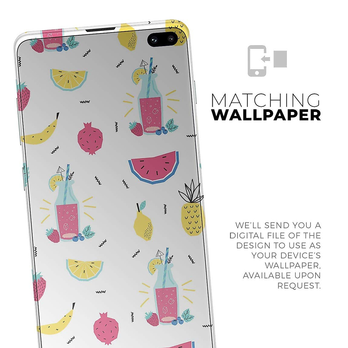 DesignSkinz Tropical Summer Love v1 Protective Vinyl Decal Wrap Skin Cover Compatible with The Samsung Galaxy S20 (Screen Trim & Back Glass Skin)