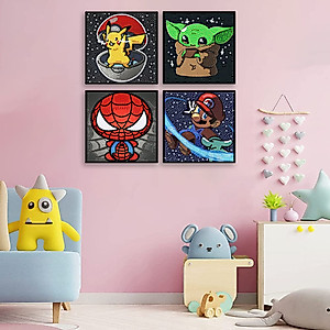 LWZAYS 4 Pcs Diamond Painting Kits