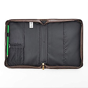 Christian Art Gifts Men's Classic Bible Cover Cross Badge, Distressed Brown Faux Leather, Large