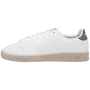 adidas Men's Advantage Eco Racquetball Shoe, White/White/Grey, 10