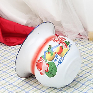 Cabilock Toilet Portable Toilet Enamel Urinal Pot Unisex Chamber Pot Enamel Spittoon chamber pot enamel potty antique enamel chamber pot for Adults Kids, Room Urinal Portable Camping Camping