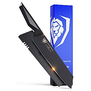 Dalstrong Kiritsuke Knife - 8.5 inch - Shadow Black Series - Black Titanium Nitride Coated - High Carbon - 7CR17MOV-X Vacuum Treated Steel Kitchen Knife - Sheath - Chef Knife - NSF Certified