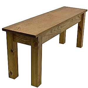 Golden Oak Farmhouse Bench