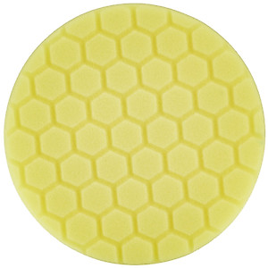 Chemical Guys BUFX_101_HEX Hex-Logic Self-Centered Heavy Cutting Pad, Yellow (7.5 Inch Fits 7 Inch Backing Plate)