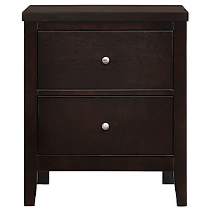Coaster Furniture Carlton Transitional 2 Drawer Nightstand Bedroom Bedside Table Storage Drawers Cappuccino Brown 202092