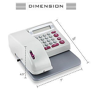 UBICON Checkwriter with Two Additional Ink Cartridges (RX200UBI), Red