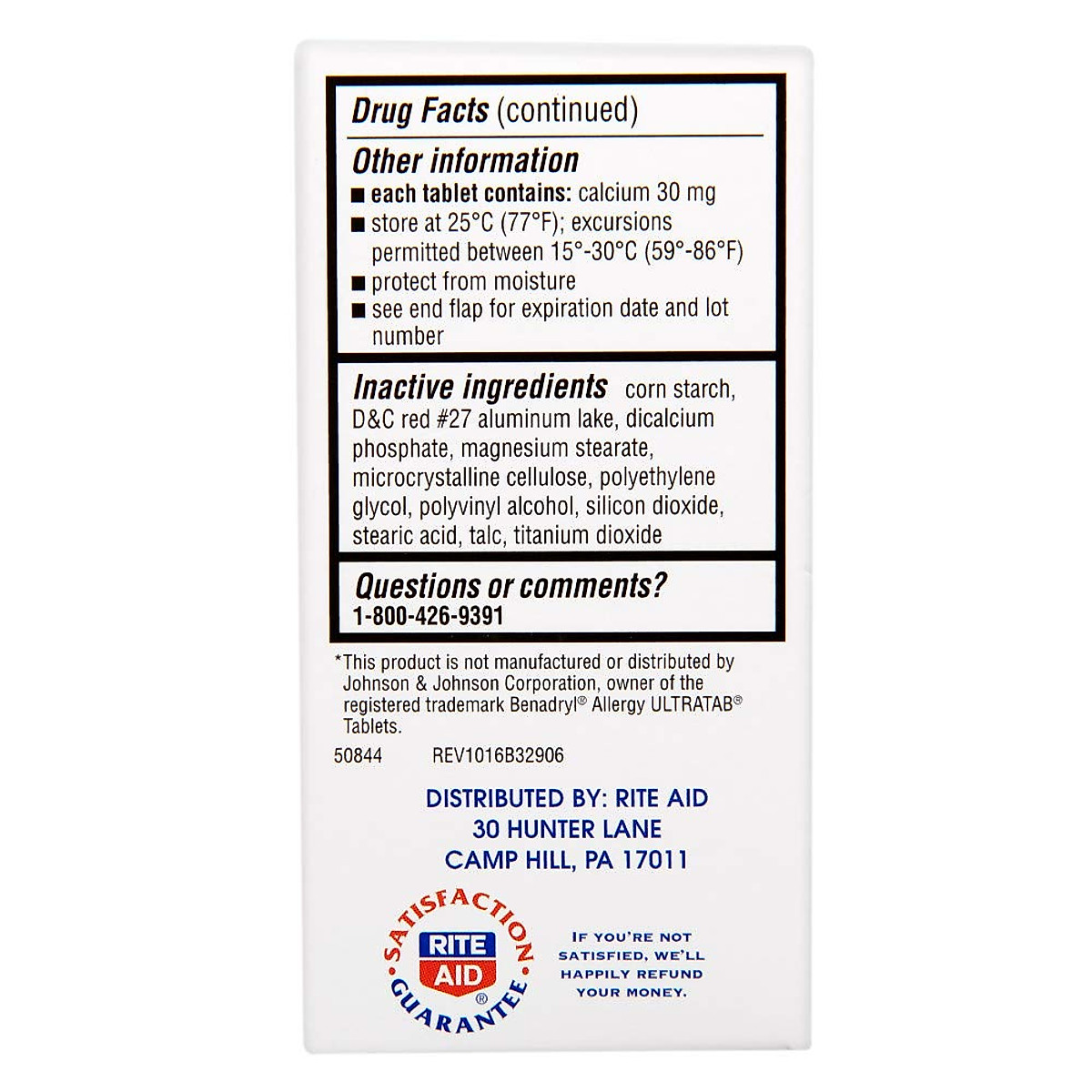 Rite Aid Antihistamine Allergy Relief with Diphenhydramine | Allergy Medicine | Easy-to-Swallow Small Tablet Size Allergy Relief | Common Cold & Respiratory Allergy Medication (200 Count)