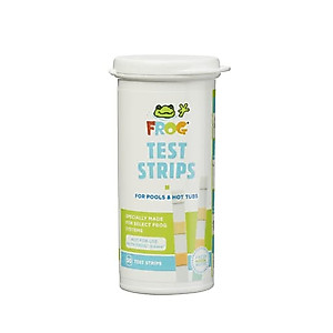 4 FROG Serene Bromine Replacement Cartridges for Hot Tubs for use only with FROG Serene Floating Sanitizing System + FROG Test Strips, Quick and Easy Sanitizer + Test Strips