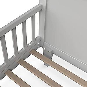 Child Craft Tremont Toddler Bed for Kids with Guard Rails, Low to Ground Design, Made of Pinewood, Featuring Clean Lines to Match Any Décor (Gentle Gray)