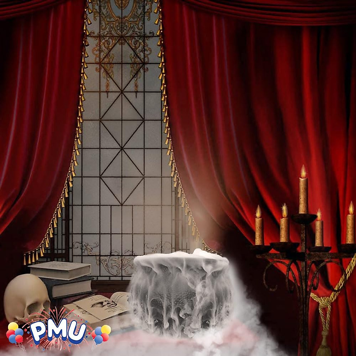 PMU Halloween Cauldron - Blow Mold Plastic Party Accessory - Candy Holder for Kids - Halloween Party Favors & Supplies - 10 Inch Black Pkg/1