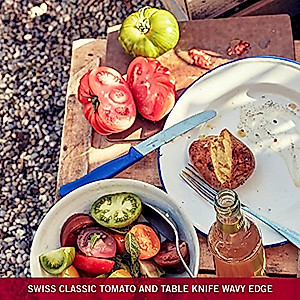 Victorinox Swiss Classic Tomato and Table Paring Knife, 4.3 inches, Blue