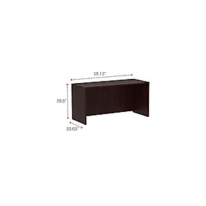 Alera Valencia Series 60 by 24 by 29-12-Inch Credenza Shell, Mahogany Frame/Top