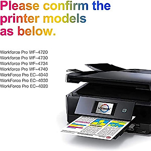 Uniwork Remanufactured Ink Cartridge Replacement for Epson 802 T802 use for Workforce Pro WF-4740 WF-4730 WF-4720 WF-4734 EC-4020 EC-4030 Printer Tray (2 Black)