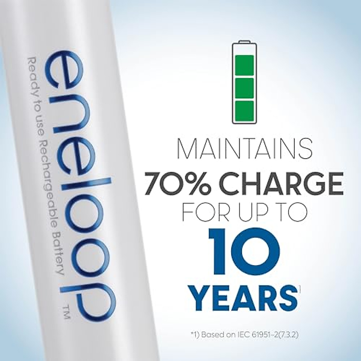 Eneloop Panasonic BK-3MCCA8BA AA 2100 Cycle Ni-MH Pre-Charged Rechargeable Batteries, 8-Battery Pack