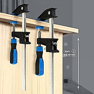 FASTORS Bar Clamps for Woodworking 36 Inch,2-Pack Wood Clamps Adjustable and Release Quickly,Throat Depth 2.5 Inch, Serrated Steel Rail,Bar Clamps Force 600 Lbs
