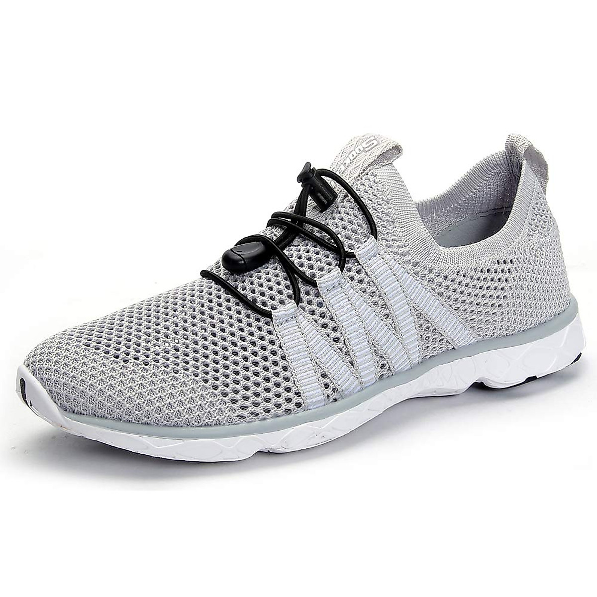 SUOKENI Men's Quick Drying Slip On Water Shoes for Beach or Water Sports LightGray,Size:US 13/EU 47