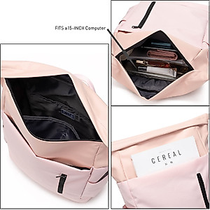 NOL Natural Organic Lifestyle Casual Daypacks for Women Lightweight Nylon Backpack Roomy Medium Size Backpacks (P pink)