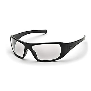 Pyramex Safety-SB5610D Goliath Safety Eyewear, Black Frame, Clear Lens