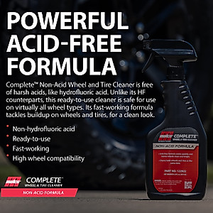Malco Complete Wheel & Tire Cleaner – Fast Acting, Non-Acid Formula/Removes Dust, Grease, Oil, and Dirt from Entire Wheel / 22 oz. (122922)