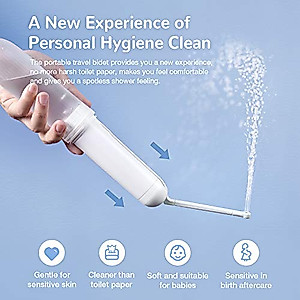MERONG Portable Travel Electric Bidet Sprayer Handheld Personal Bidet Sprayer Bidet Bottle for Baby Care/Outdoor Traveling