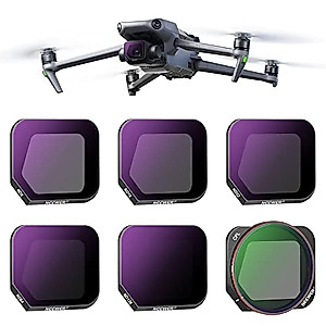 NEEWER 6 Pack ND/CPL Filter Set Compatible with DJI Mavic 3 Classic, HD Optical Glass Neutral Density ND8/16/32/64/128 Filter/CPL Filter, Multi Coated Water Repellent Lightweight Drone Accessories