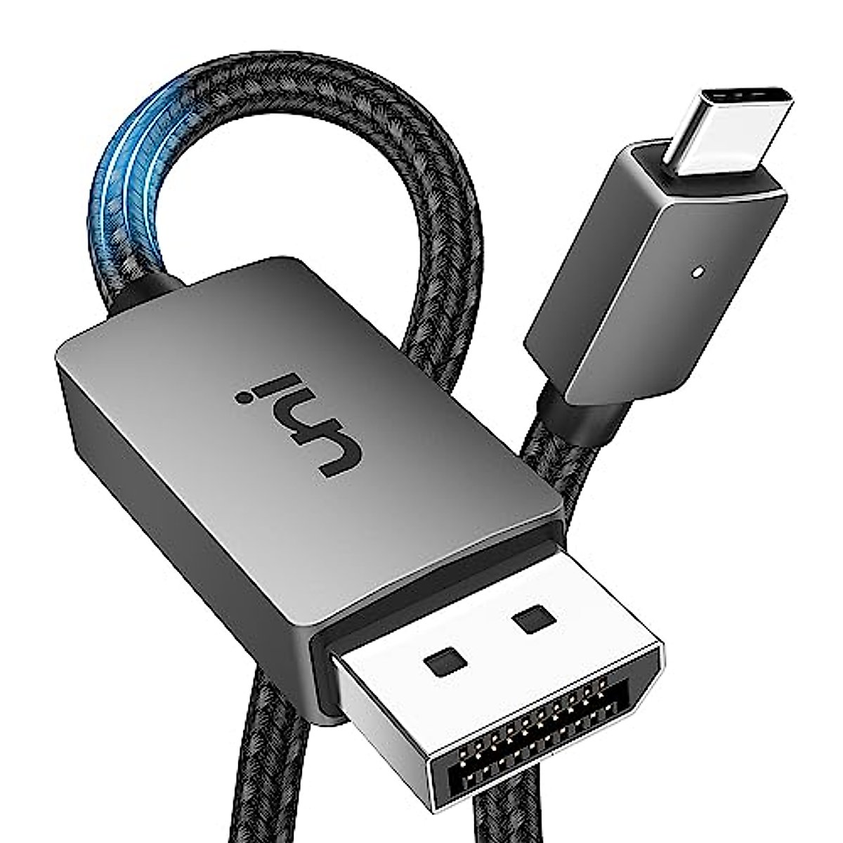 uni 8K USB C to DisplayPort Cable 6FT, 8K@60Hz 4K@240Hz Thunderbolt 4/3 to DP 1.4 Cable Non-bidirectional Support 32.4 Gbps, FreeSync, G-Sync Compatible with iPhone 15 Pro, MacBook Pro/Air, iPad, iMac