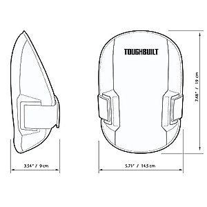 ToughBuilt - Ultra Light Knee Pads with Non-Marring Outer Shell - Knee Pad Essentials, Comfortable, Resistant and Durable - (TB-KP-1)