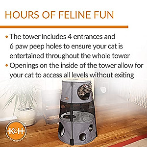 K&H PET PRODUCTS Kitty Tower Classy Gray 22 X 30 Inches