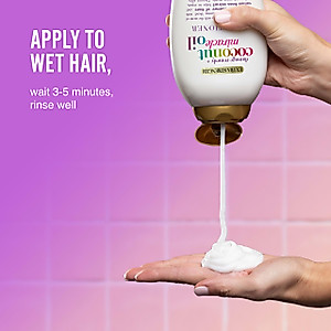 OGX Extra Strength Damage Remedy + Coconut Miracle Oil Conditioner for Dry, Frizzy or Coarse Hair, Hydrating & Flyaway Taming Conditioner, Paraben-Free, Sulfate-Free Surfactants, 25.4 Fl Oz