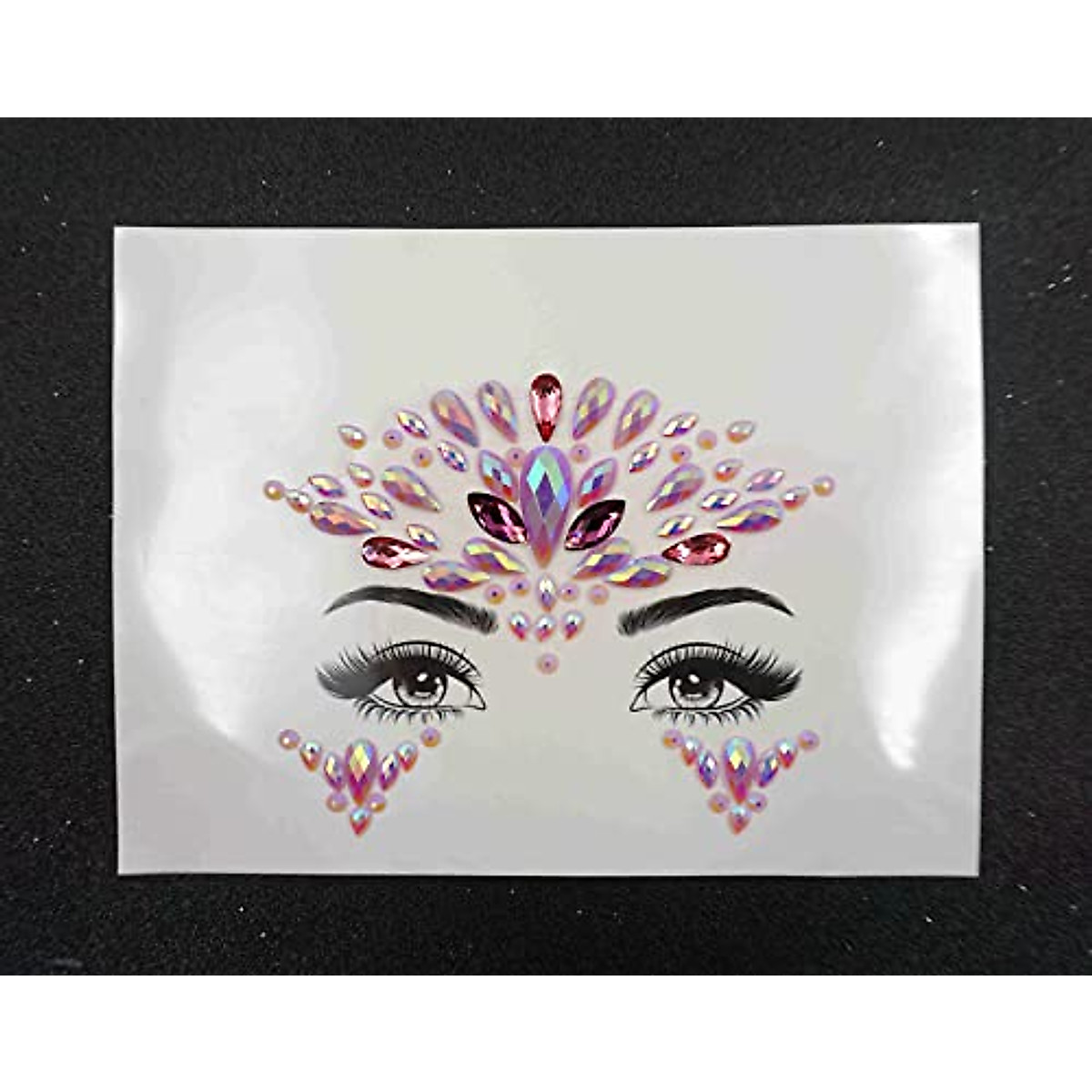 face jewels festival for women mermaid purple face gems glitter halloween Rhinestone Face tattoo Eyes face body temporary tattoos for edm music festival (S056)