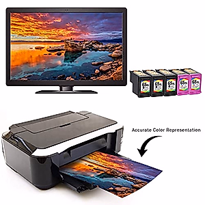 Limeink 5 Remanufactured Ink Cartridge Replacement for 65XL 65 XL High Yield for HP DeskJet 2600 2622 2652 2655 3700 3720 3722 3752 3755 Envy 5000 5052 5055 Printer AMP 100 Black and Color Combo Pack