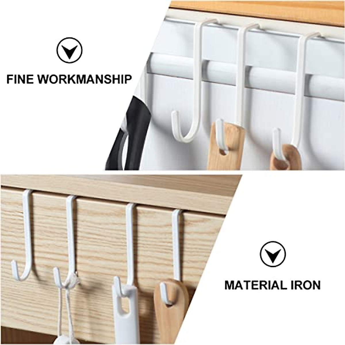 Cabilock Towel Hooks 2pcs Board Robe Punch Clothes Bag Traceless Hanger Storage Hook Japanese Useful Hooks Iron Over Towels Cupboard Towel Free Clo for Organizer Ironing Sturdy White Door Towel Hook
