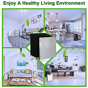 Flintar H13 True HEPA Replacement Filter Combo Pack, Compatible with Vornado Air Purifier, (1) H13 True HEPA Filter MD1-0022 + (4) Activated Carbon Pre-Filter MD1-0023, 1-Year Filter Set