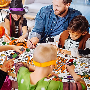 OHOME Halloween Giant Coloring Poster/Tablecloth-Halloween Crafts for Kids-30 x 72 Inches Jumbo Paper Coloring Banner Gifts for Kids Activities Games Toys Party Favors- Halloween Party Decorations