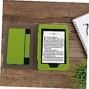 UKCOCO Tablet Case E-Reader Cover for E- Reader Ebook Reader Case Reader Tablet E-Reader Protective Case Auto Wake Protective Case E-Reader Cover Green Imitation Leather Paper Hand Rest