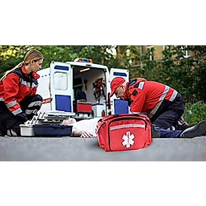 Primacare KB-1088 EMT First Responder Trauma Bag | Empty Deluxe EMS Shoulder Bag | Professional First Aid Kit Bag with 4 Large Compartments for Emergency Medical Supplies