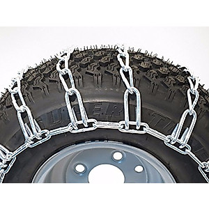 The ROP Shop New TIRE Chains 2-Link for John Deere Garden Tractor Lawn Mower - 430 445 455