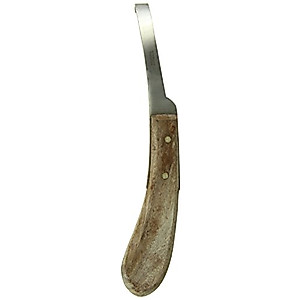 Tamsco Curved Hoof Knife/Cleaner Narrow Right Narrow Blade Right Wooden Handle Curved