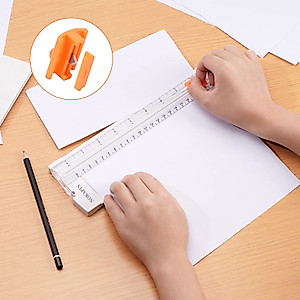 Small Paper Cutter for Cardstock,  Portable Cutter Trimmer,A4 A5 Craft Guillotine Paper Trimmer Scrapbooking Tool for Paper Label Card, Craft Paper and Photos Standard Cutting DIY Scrapbook (White)