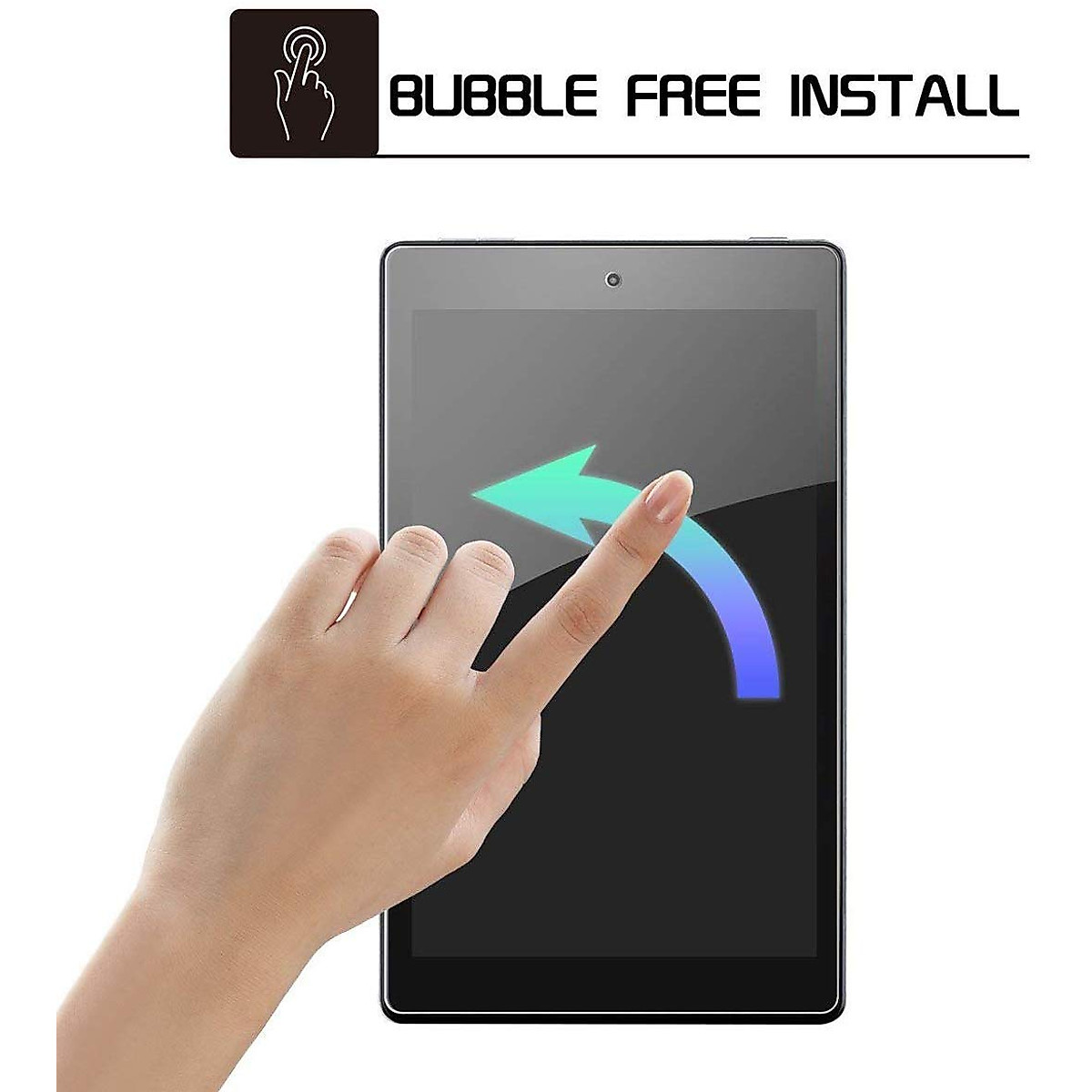 TiKeDa [3-Pack Screen Protector for Amazon Kindle Fire HD 8 (2018/2017/2016 Release) Hard Tempered Glass/HD/9H Hardness High Definition Clear-Not Fit Fire HD 8 2020