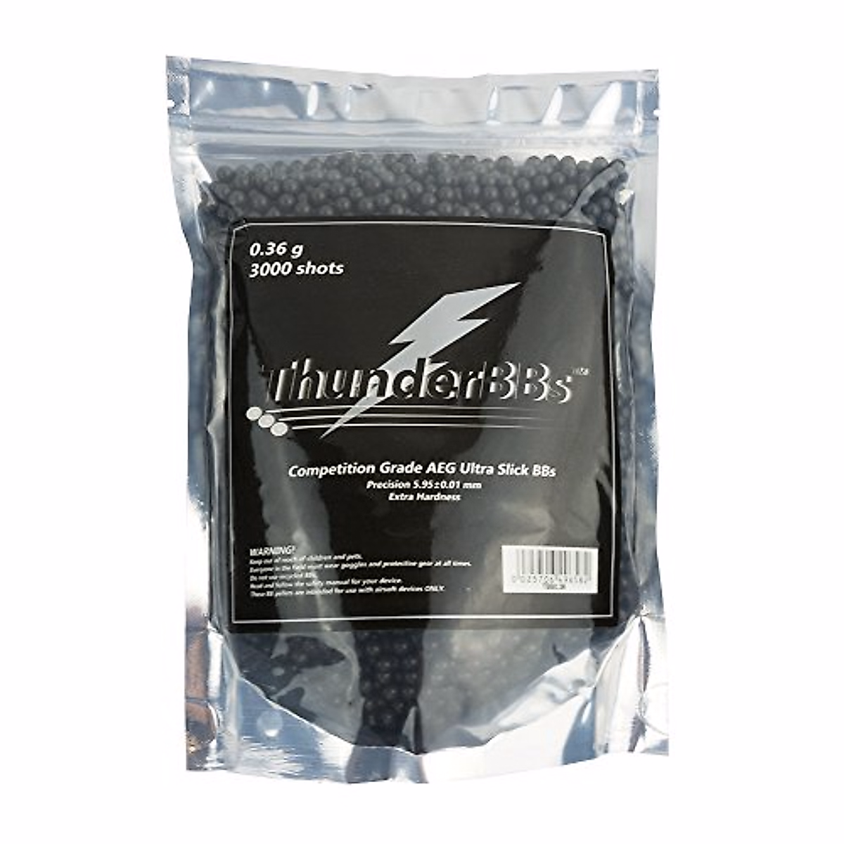 TBB0.30 ThunderBBs Airsoft BBS 0.30G, Competition Grade, White, 3000 Rounds/Bag